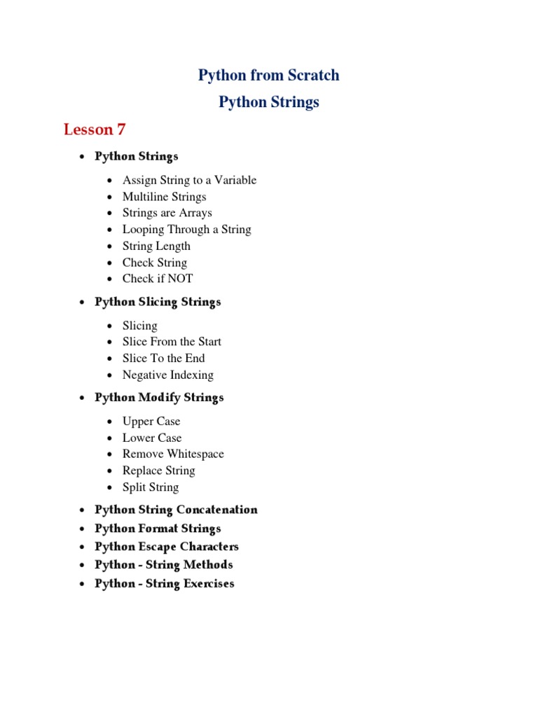 Lesson 7 | PDF | String (Computer Science) | Computer Programming