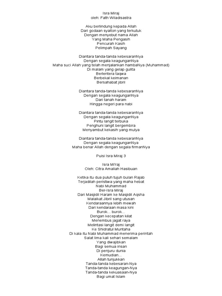 Puisi Isra Miraj | PDF