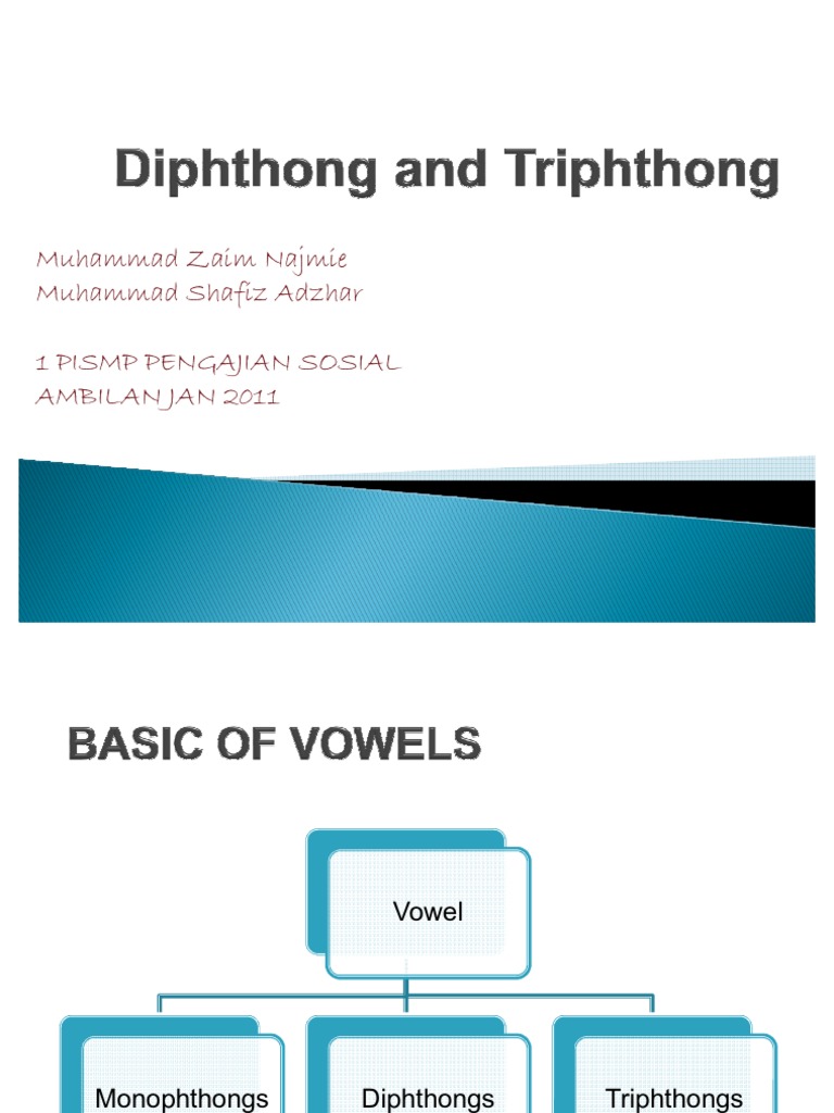 Diphthong and Triphthong | PDF | Vowel | Phonetics
