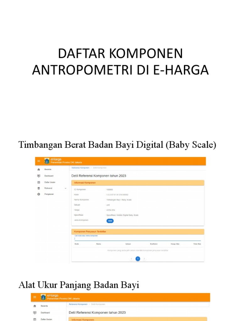 Komponen Antropometri Kit 2023 | PDF