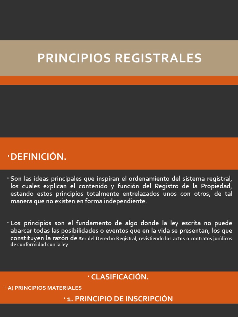 Principios del Registro de Propiedad | PDF | Propiedad | Justicia