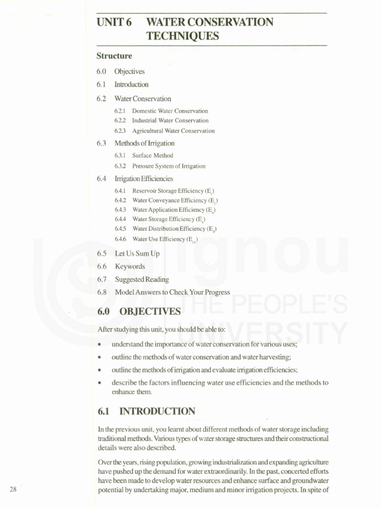 Unit 6 PDF | PDF | Water Conservation | Irrigation
