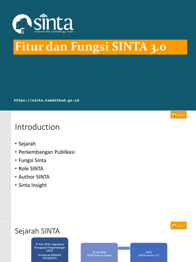 Fitur Utama SINTA 3.0 dan Perannya | PDF