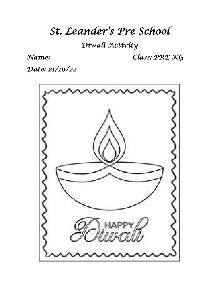 Diwali Activity for Pre KG 2022 | PDF