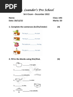 Icse Class 1 Maths Sample Paper Model 1 PDF | PDF