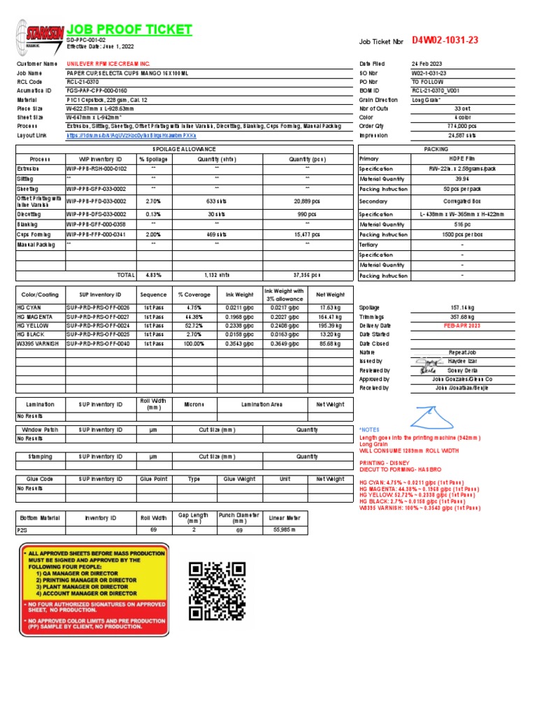 D4W02-1031-23 Selecta Cups Mango 16X100ML | PDF | Extrusion | Secondary ...