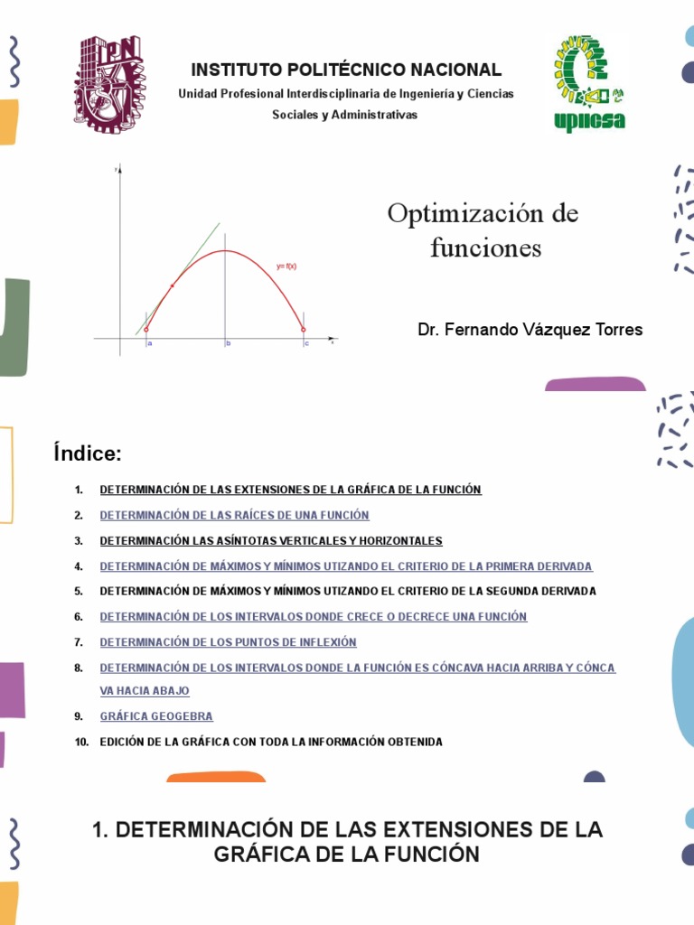 OPTIMIZACIÓN DE FUNCIONES_FF | PDF | Asíntota | Análisis matemático