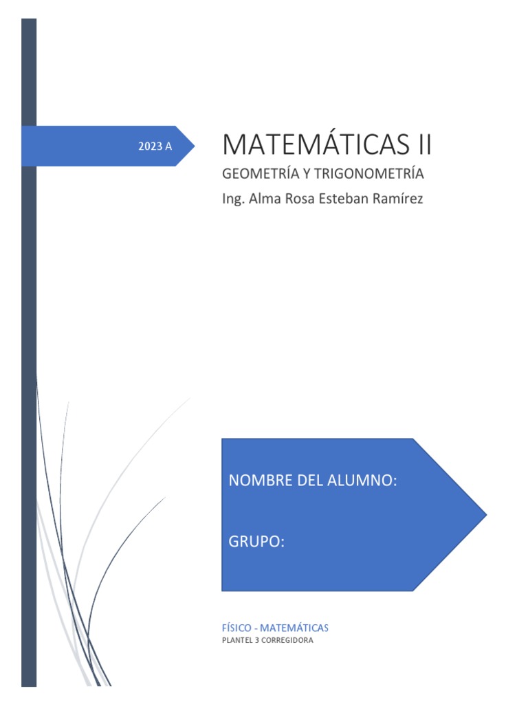 Cuadernillo de Matemáticas 2 - 2023 B1 PDF | PDF | Triángulo | Geometría