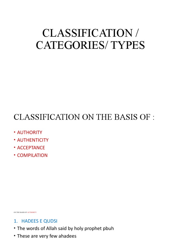 Types of Hadees | PDF | Hadith | Islamic Fundamentalism