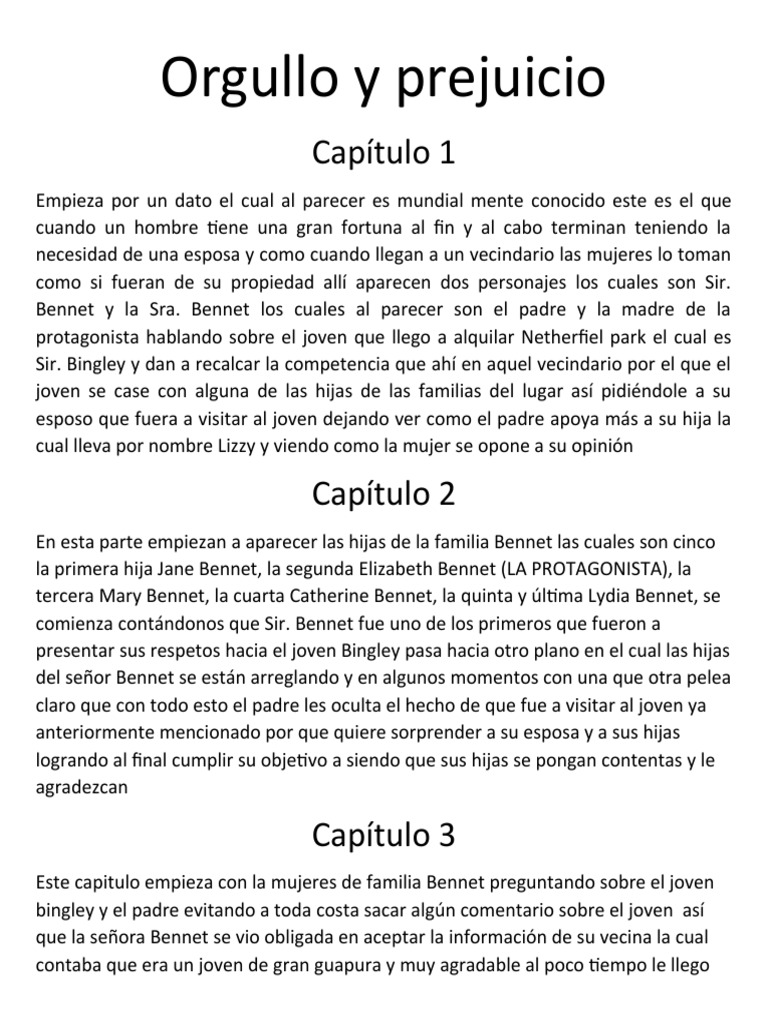 Orgullo y Prejuicio | PDF