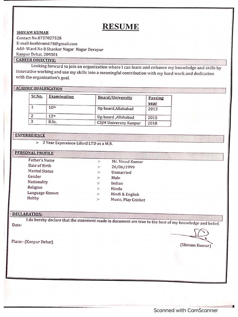 Resume Shivam | PDF