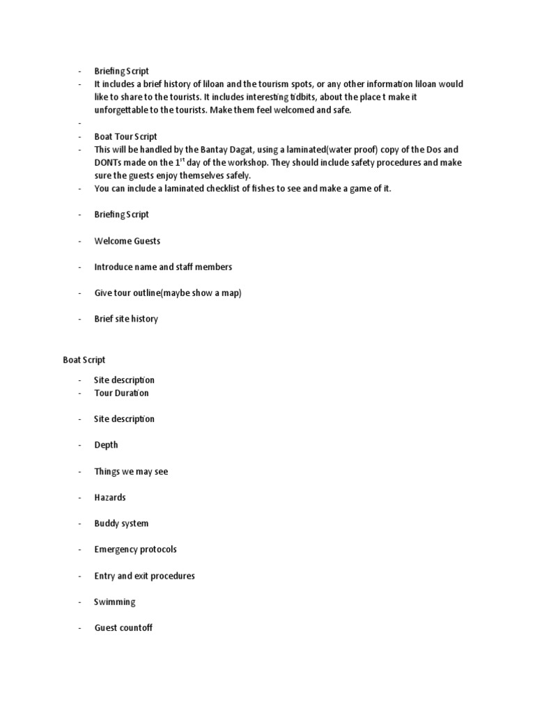 Briefing Script | PDF | Business