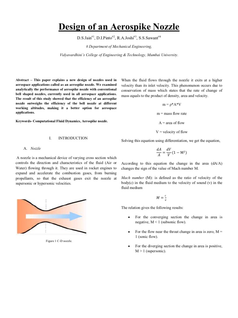 Design of Aerospike Nozzle 3 | PDF | Nozzle | Rocket Engine