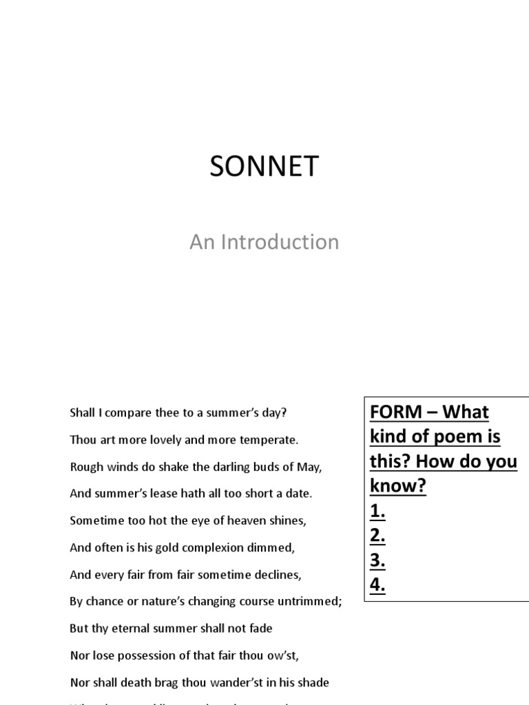 Sonnets | PDF | Sonnets | Stanzaic Form