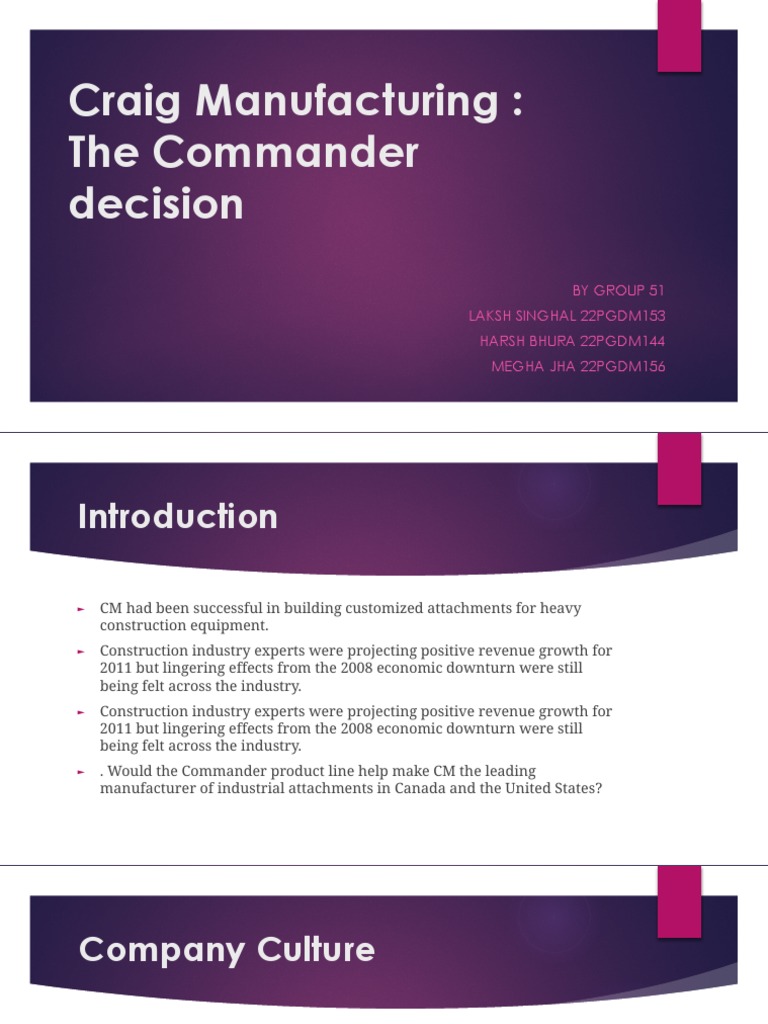 Grp-51 CRAIG MANUFACTURING | PDF | Prices | Business Economics