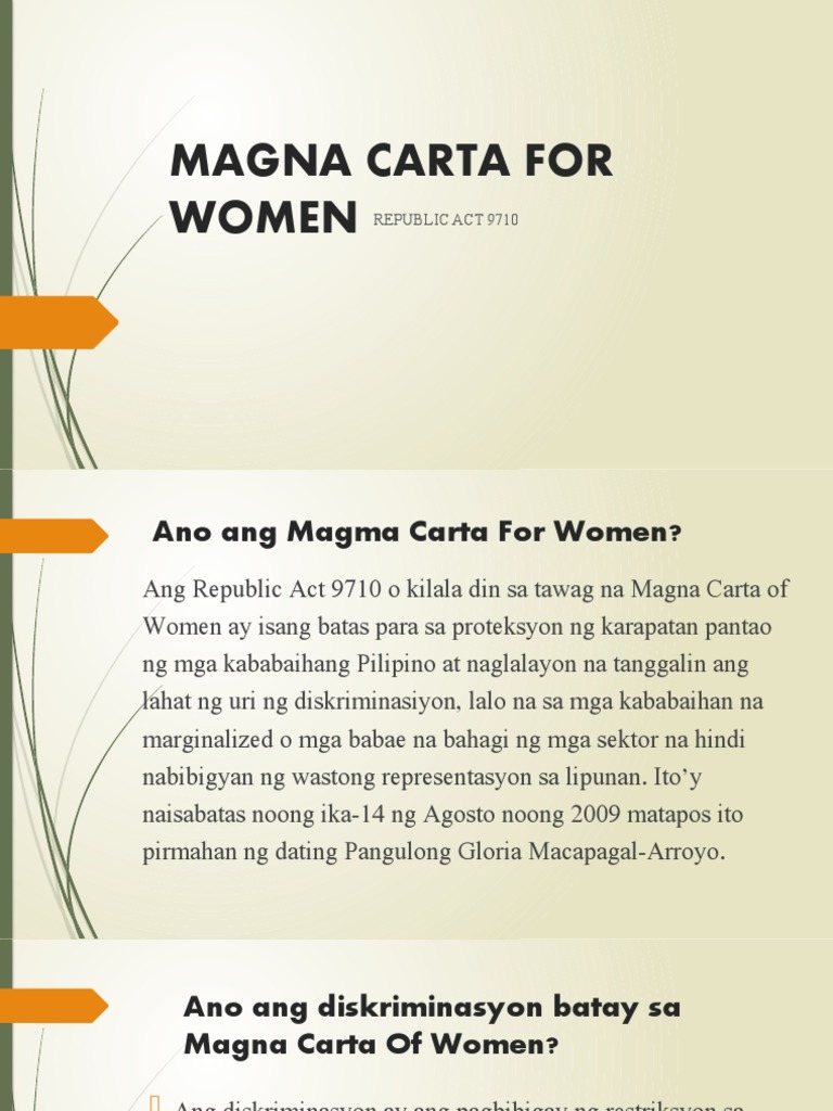 Magna Carta For Women g10 Group | PDF