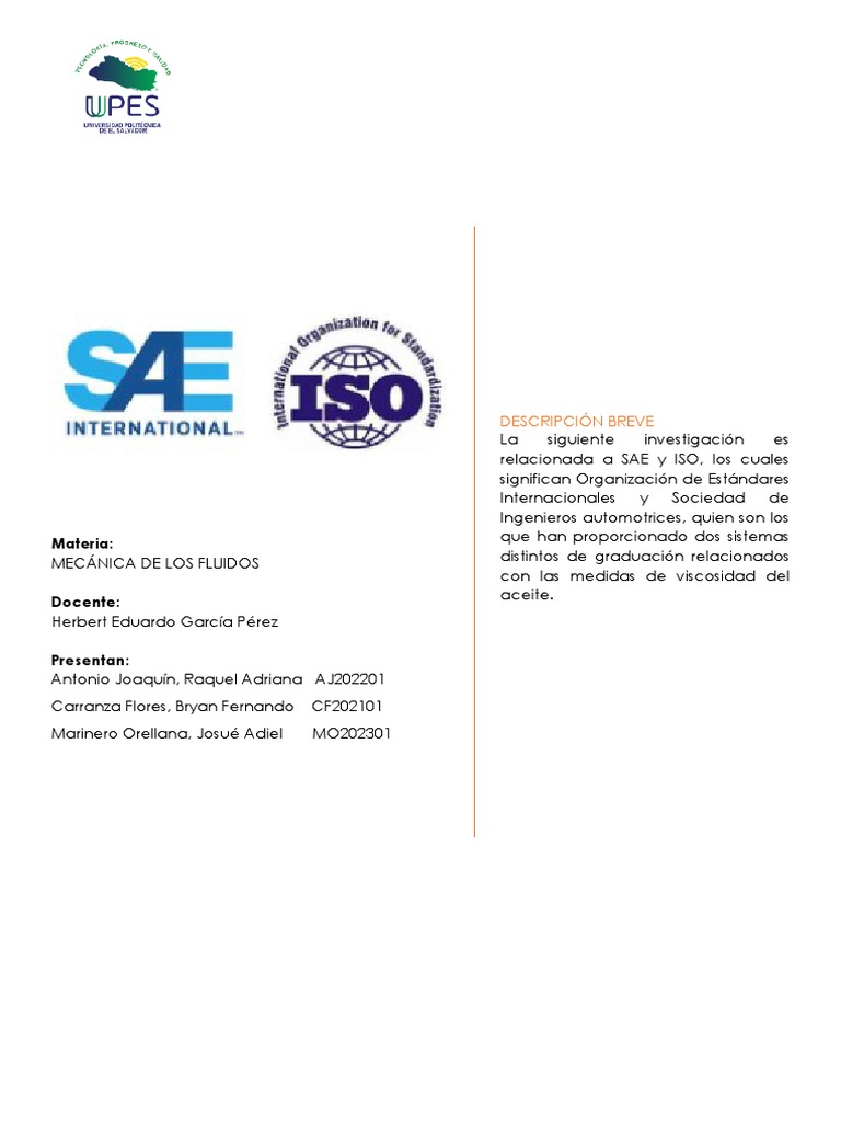 3 - Investigacion Sae, Iso PDF | PDF | Lubricante | Viscosidad