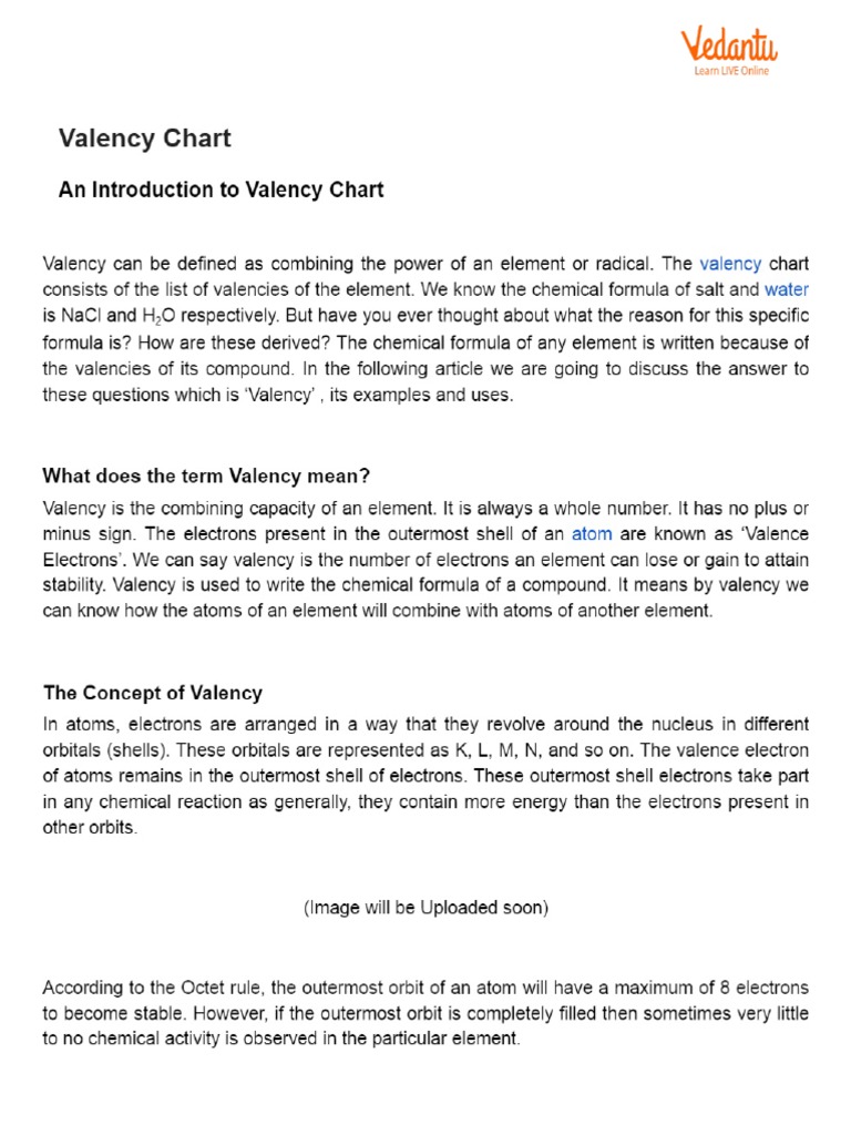 Valency Chart | PDF