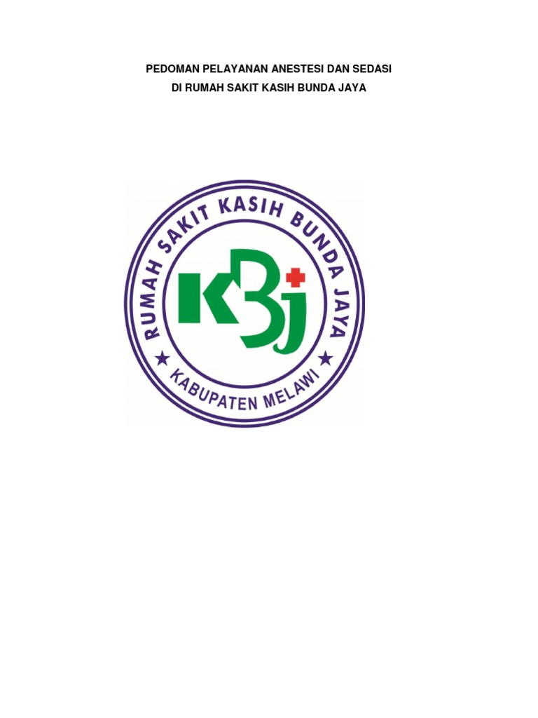 PAB 1.1pedoman Anestesi Dan Sedasi KBJ PDF | PDF