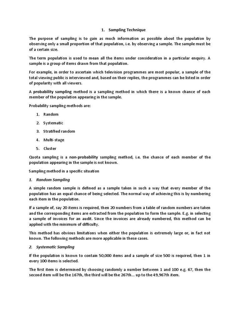 Data Analysis and Statistical Techniques | PDF | Sampling (Statistics) | Spreadsheet