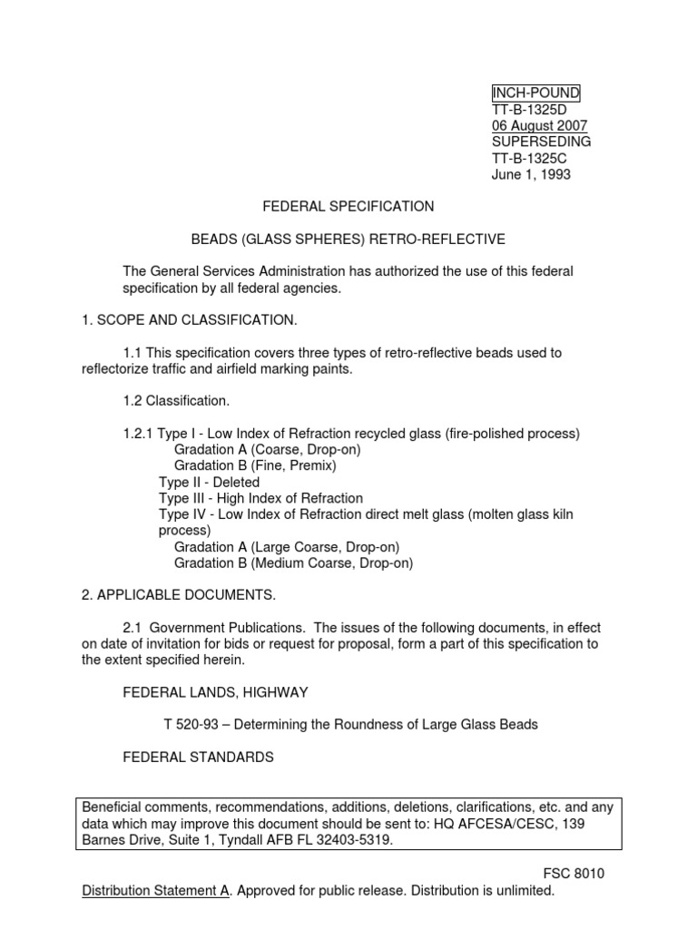 TTB 1325 D | PDF | Specification (Technical Standard) | Sampling (Statistics)