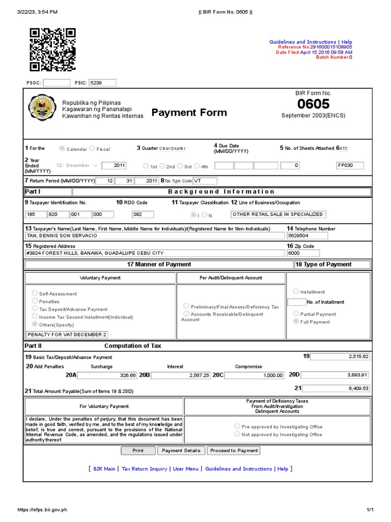 eFPS Home - Efiling and Payment System | PDF | Taxes | Taxpayer