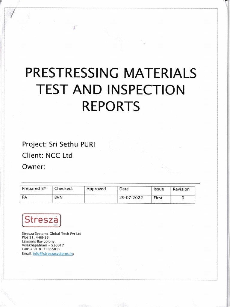 PT Material Test & Inspection Reports NCC Limited Puri-2 2 | PDF ...