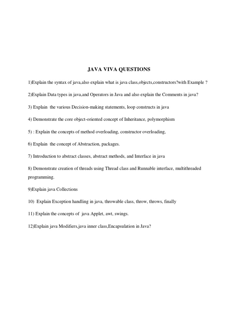 Java Interview Prep Guide | PDF | Teaching Methods & Materials | Technology & Engineering