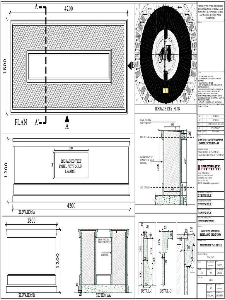 Tribute Pedestal of Terrace Detail-Layout PDF | PDF