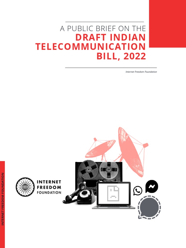IFF's public brief on draft Indian Telecommunication Bill, 2022 | PDF ...