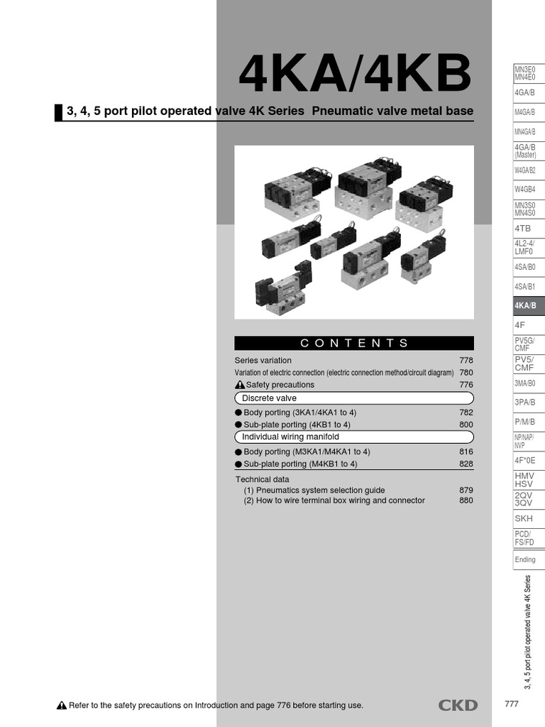Elektrozawory Pneumatyczne 4k ckd-2 PDF | PDF | Electrical Connector ...