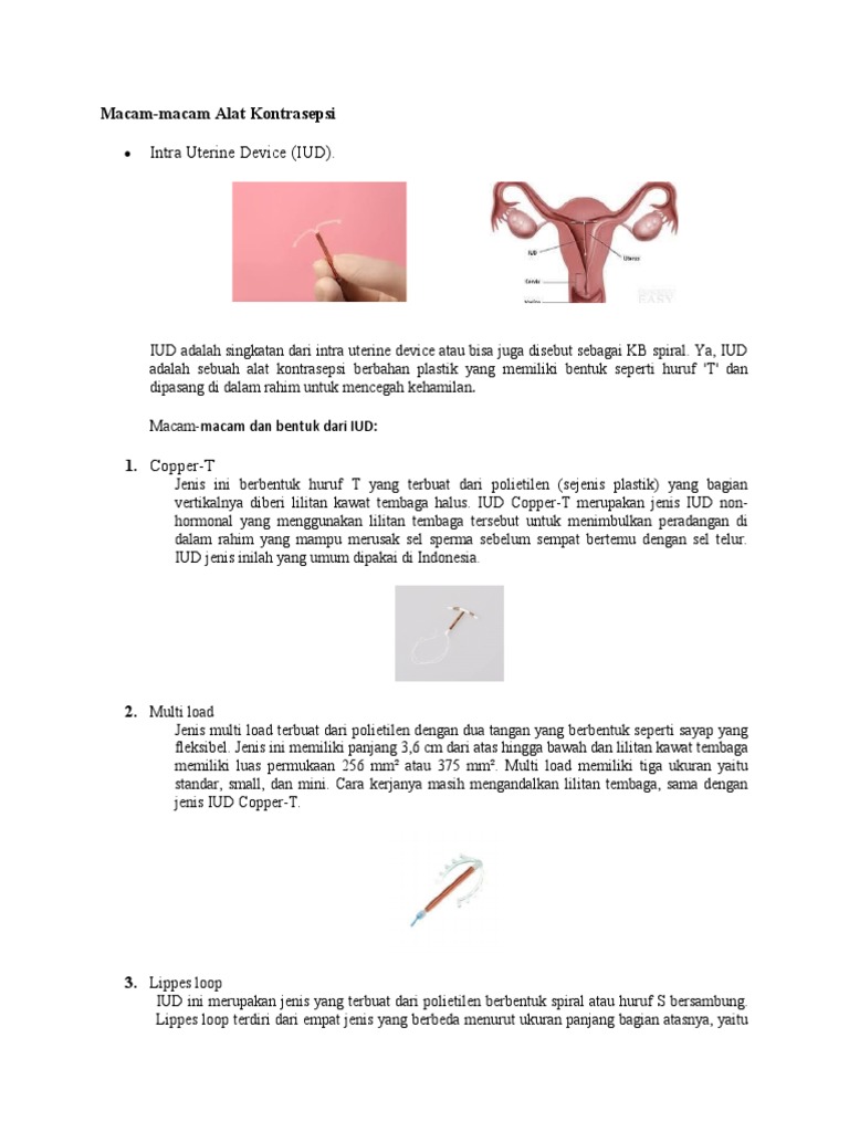 Alat Kontrasepsi | PDF