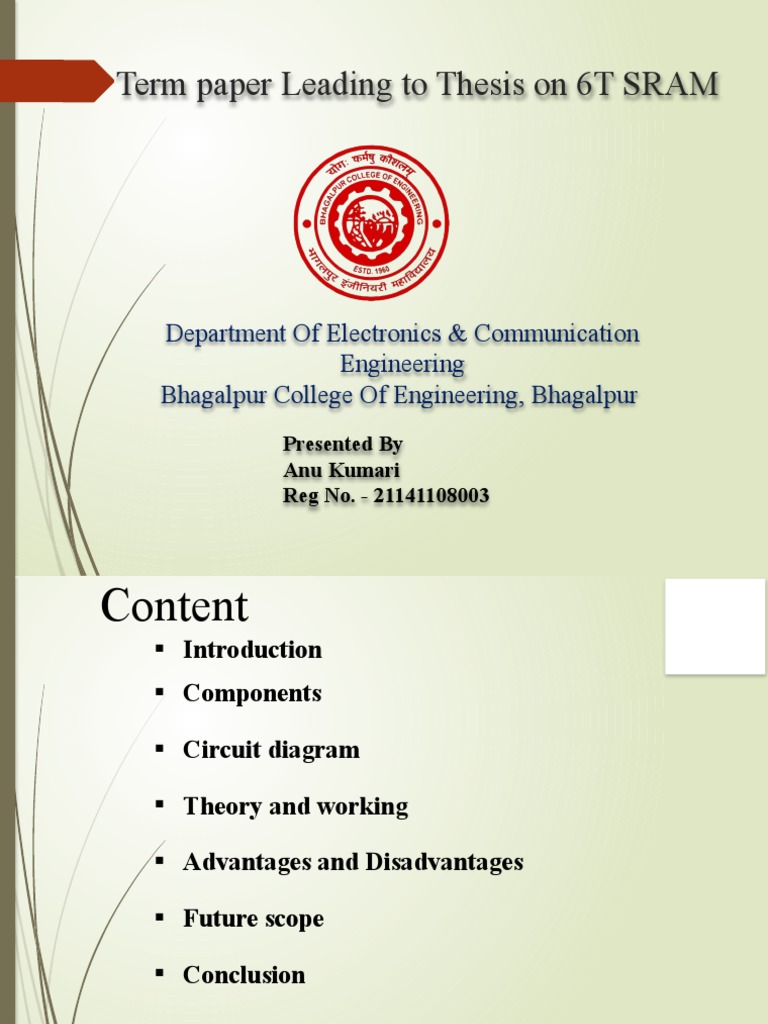 6t Sram | PDF | Random Access Memory | Computer Memory
