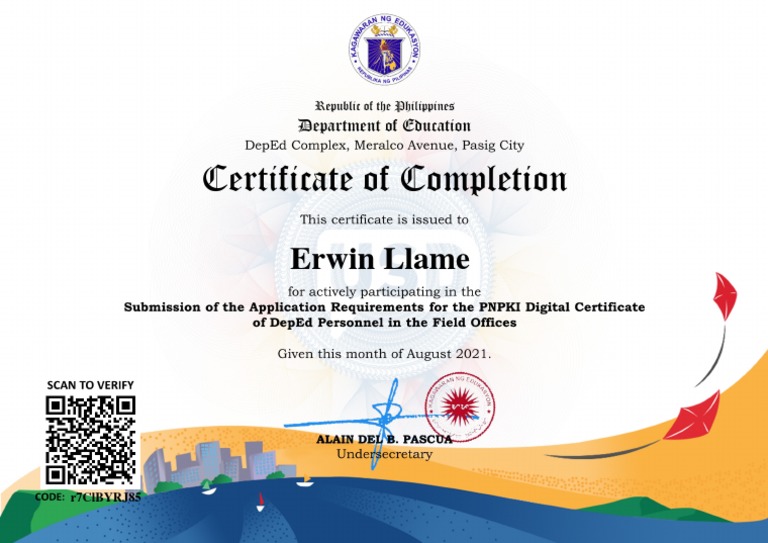 Certificate of Completion PDF | PDF