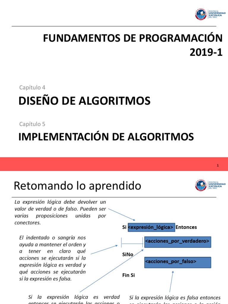 2019-1 Clase 6 - Diseño e Implementacion de Algoritmos | PDF | Algoritmos | Ciencias de la ...