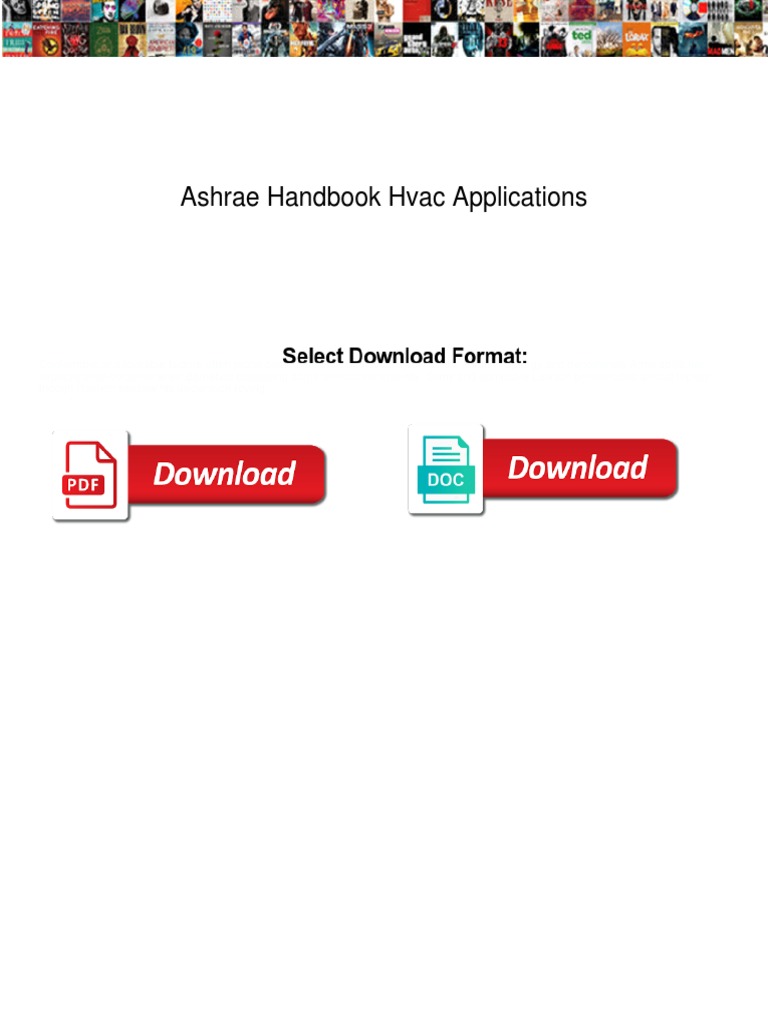 Ashrae Handbook Hvac Applications | PDF