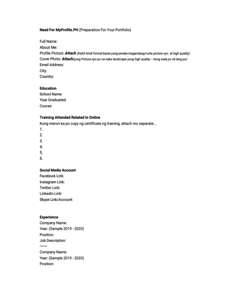 Myprofile Pdf Pdf