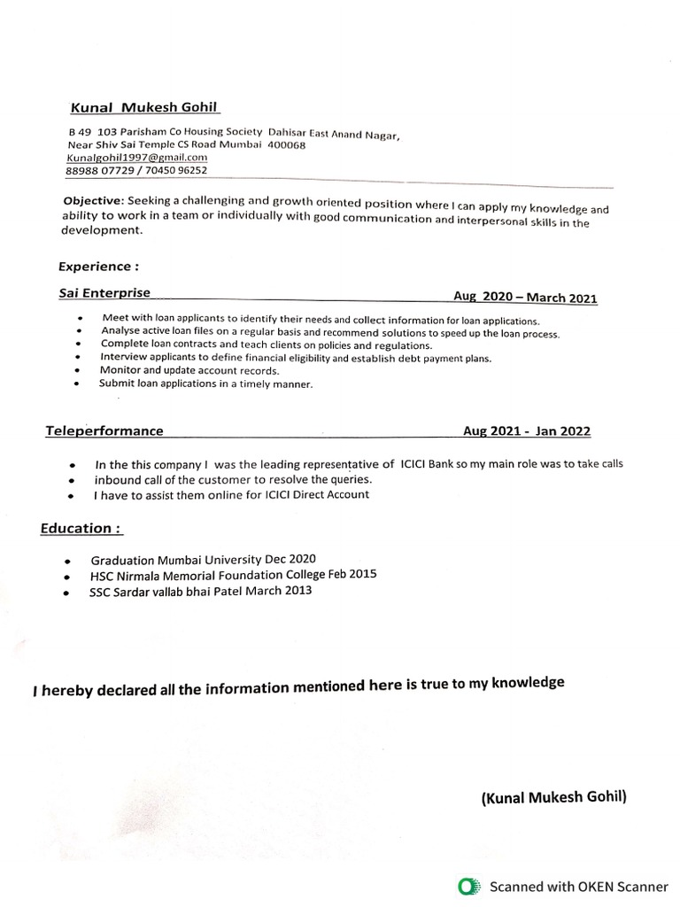 Kunal Mukesh Gohil PDF | PDF