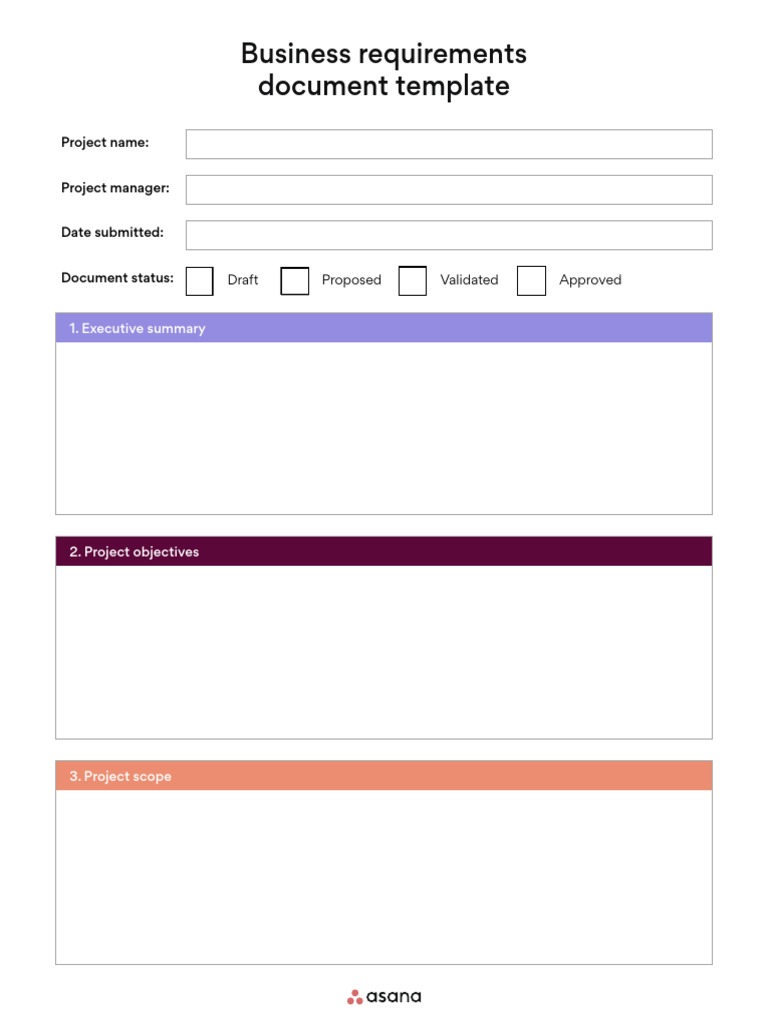 Agile Business Requirements Document Template | PDF