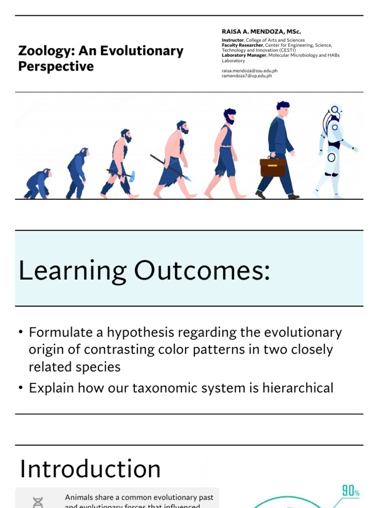 Lecture 1 - Zoology - Evolutionary Perspective-2 | PDF | Phylogenetic ...