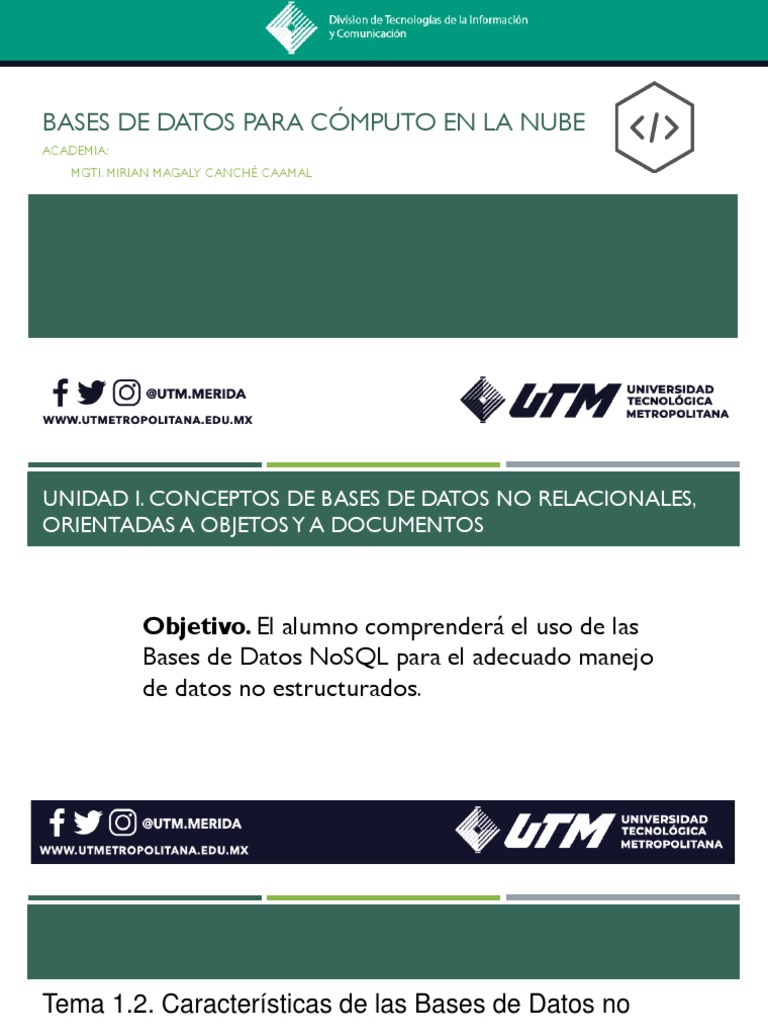 Bases de Datos NoSQL en la Nube | PDF | No Sql | Bases de datos