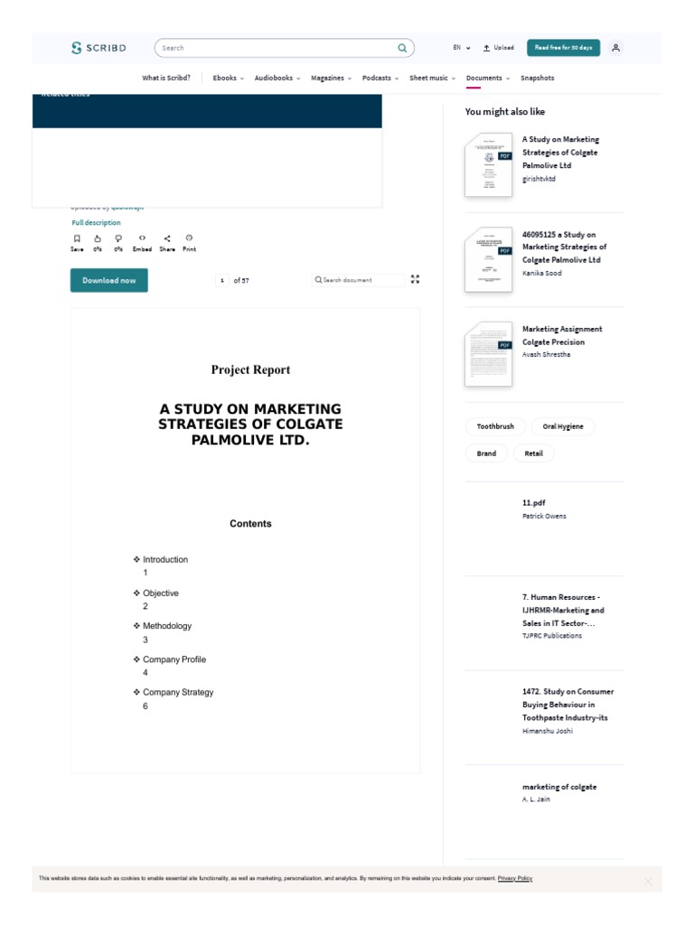 Www Scribd Com Document 310234762 A Study On Marketing Strategies Of