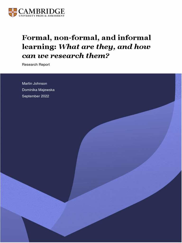 Formal Non Formal and Informal Learning What Are They and How Can We Research Them | PDF ...