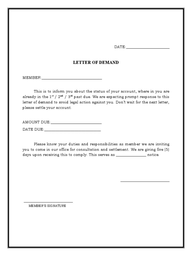 Letter of Demand | PDF