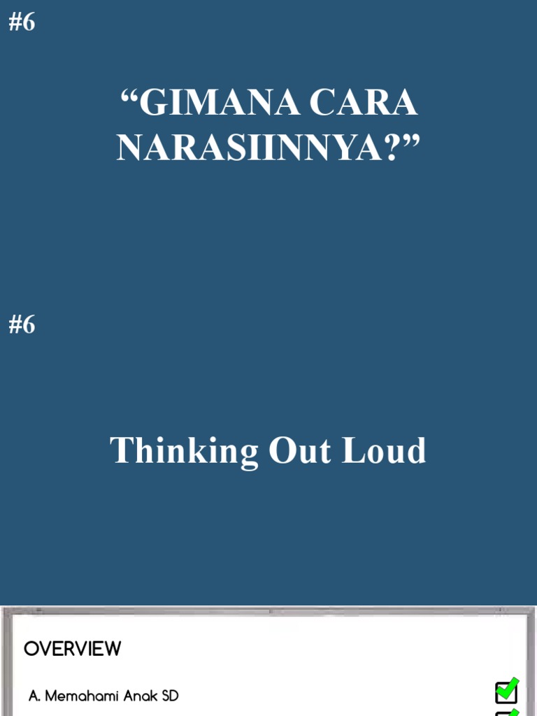 #6 Thinking Out Loud | PDF