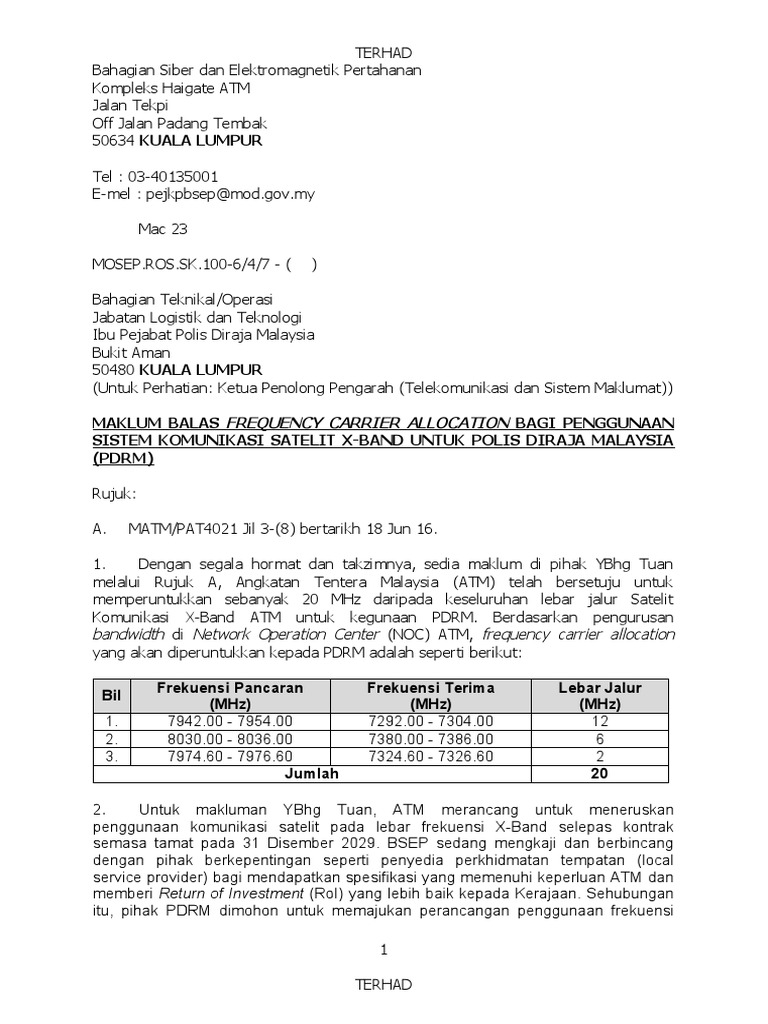 Surat PDRM | PDF