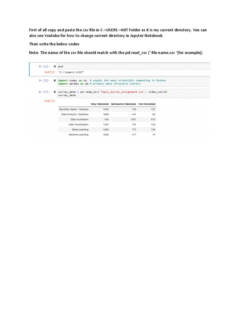 How to Load CSV in Jupyter Notebook | PDF