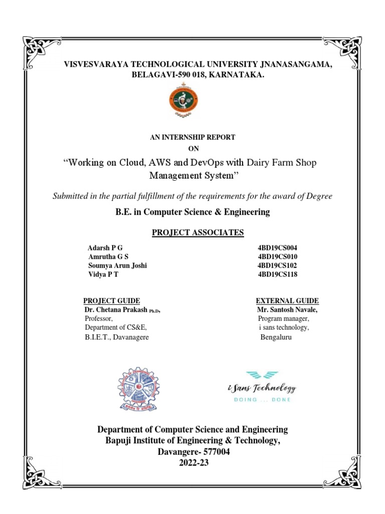 Cloud - DevOps - AWS - Intership Report PDF | PDF | Software As A Service | Cloud Computing