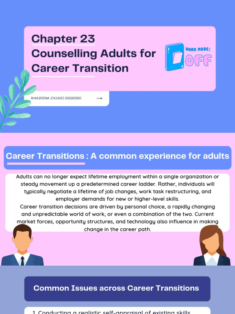 Chapter 23 Counselling Adults For Career Transition | PDF ...