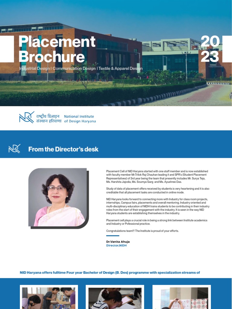 E - Brochure - NIDHaryana - Final Draft | PDF | Internship | Job Hunting